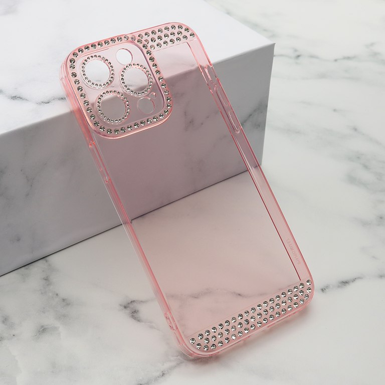 iPhone 14 Pro Max - Zastitna maska (futrola) DIAMOND SIDE (6.7) roze (MS)