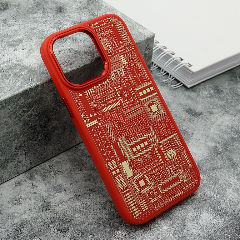 iPhone 14 Pro Max - Zastitna maska (futrola) MACHINERY (6.1) crvena (MS)