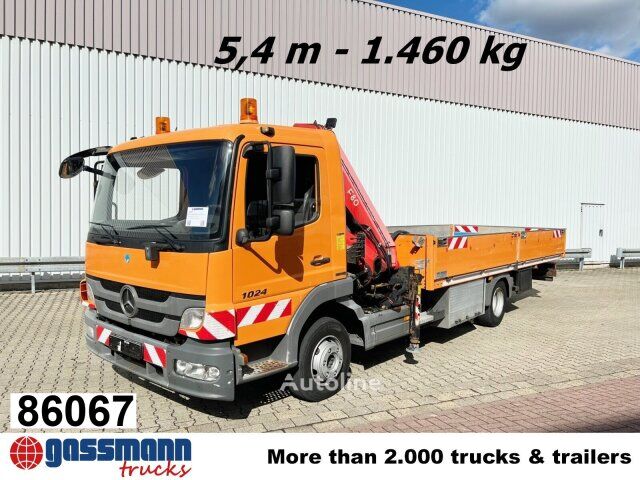 Mercedes-Benz Atego 1024 L 4x2 mit Kran Fassi F80A.0.21 kamion s ravnom platformom