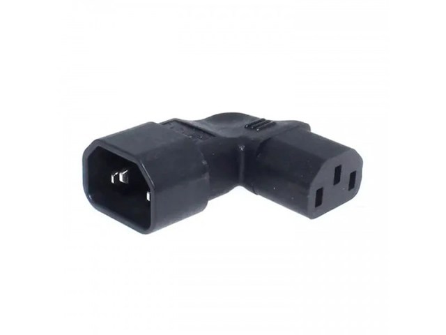 Adapter napojni C14 M-C13 F ugaoni levi