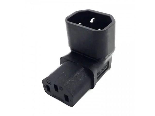 Adapter napojni C14 M-C13 F ugaoni 90