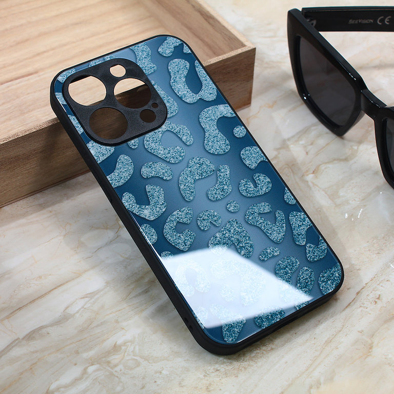 iPhone 15 Pro - Zastitna maska (futrola) Shiny glass plava