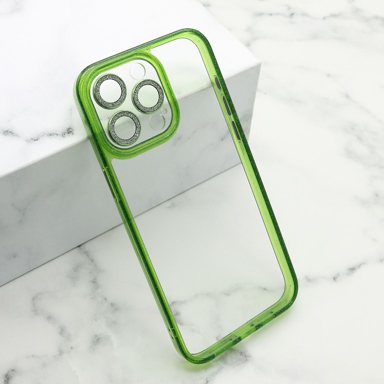 iPhone 15 Pro Max (6.7) - Zastitna maska (futrola) DIAMOND LENS zelena (MS)