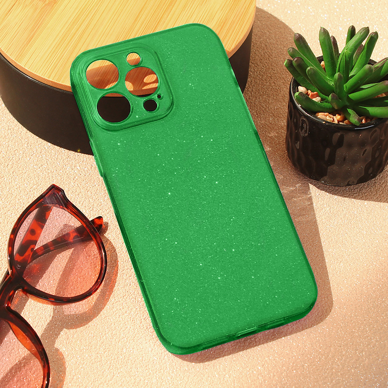iPhone 15 Pro Max 6.7 - Zastitna maska (futrola) Sparkle Dust zelena