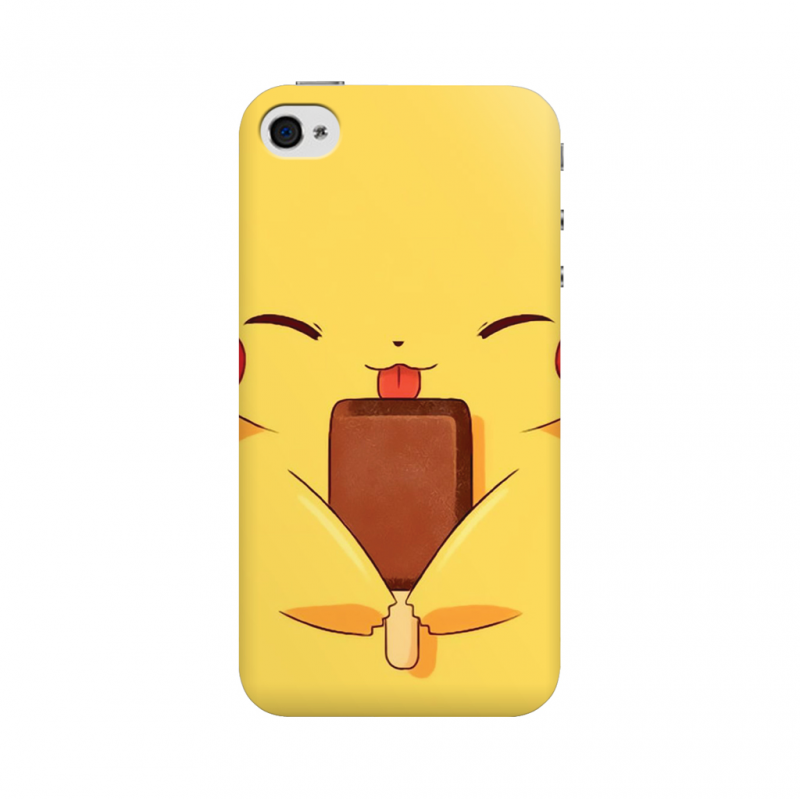 iPhone 4 - Zastitna silikonska maska (futrola) PRINT Yellow pokemon