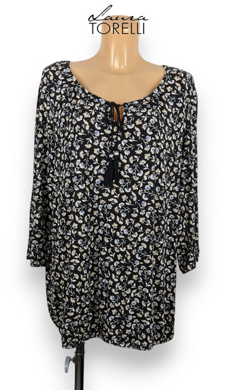 LAURA TORELLI classic bluza sa cvetnim printom XL