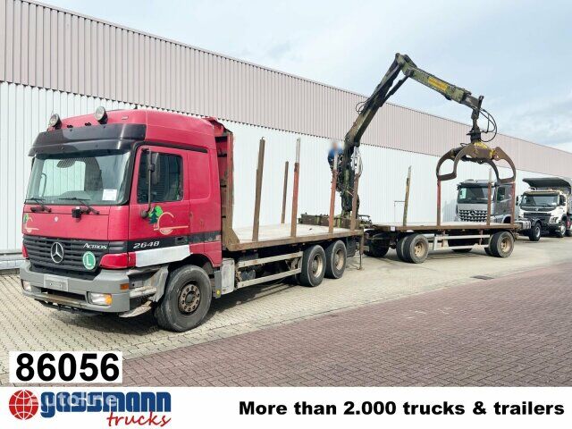 Mercedes-Benz Actros 2648 L 6x4, V8, Retarder, Heckkran kamion za prevoz drva