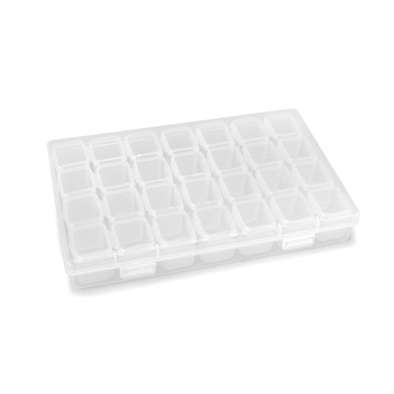 Set kutijica - sitne delove 333-1 28 mesta i kutija Transparent