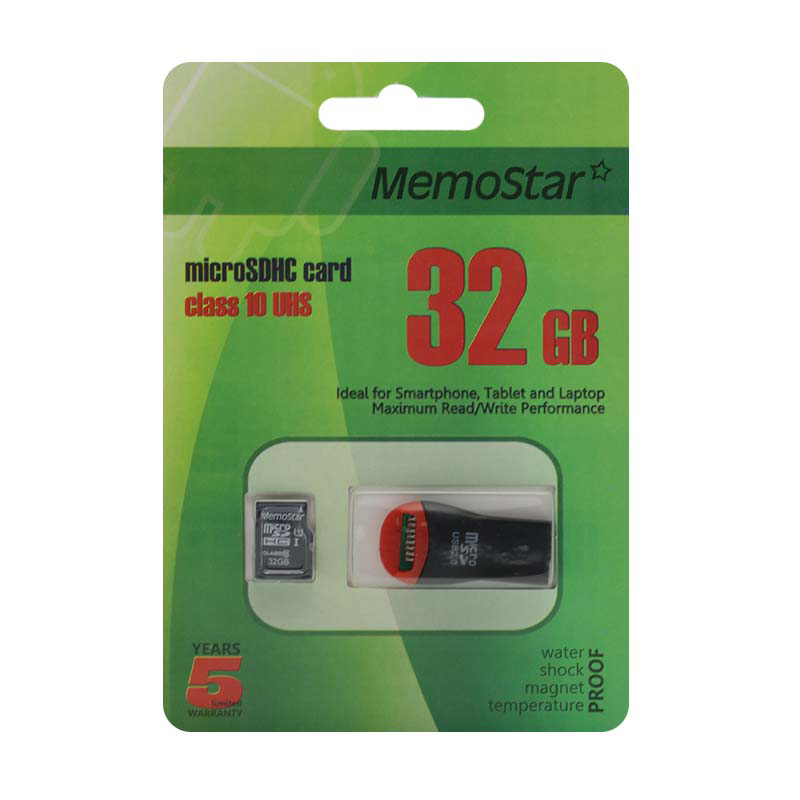 Memorijska kartica MemoStar Micro SD 32GB Class 10 UHS + USB citac (MS)