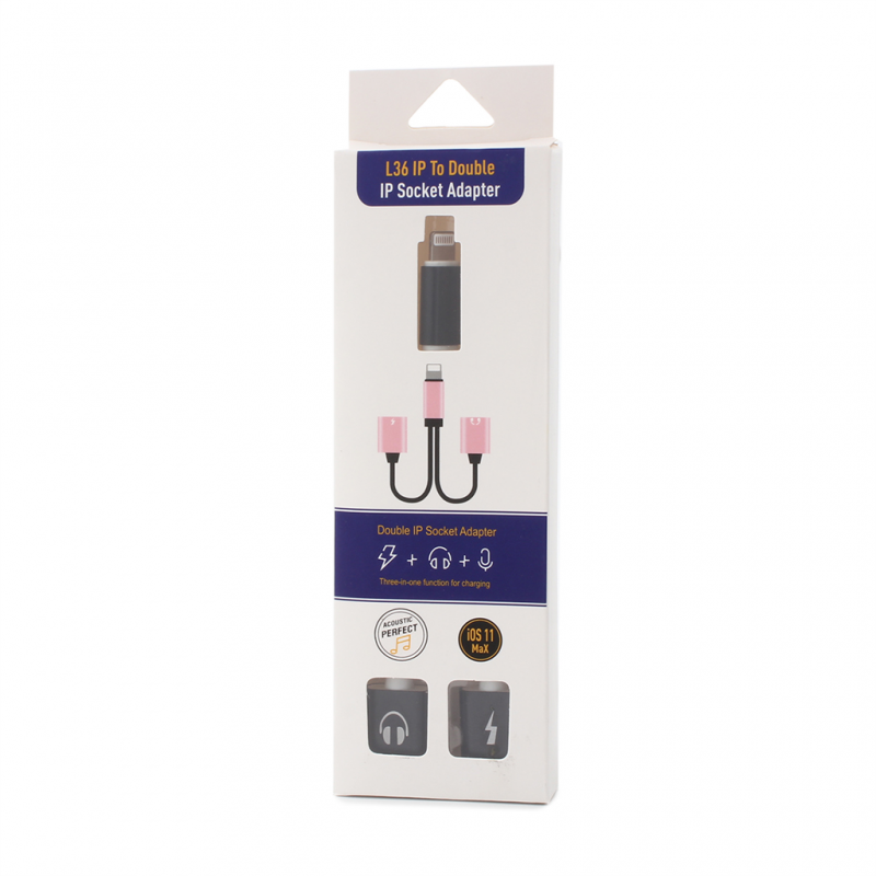 Adapter - slusalice i punjenje IP-14 iPhone lightning crni
