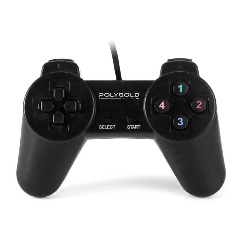 JOYPAD ZA PC POLYGOLD ZICANI CRNI