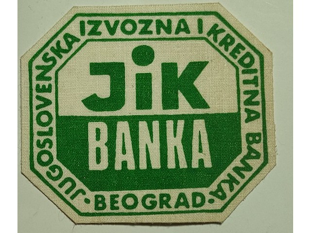 A/ YU Nalepnica - JiK Banka Beograd