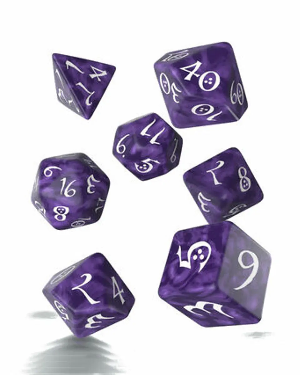 Q WORKSHOP Kockice Classic RPG Lavender & White Dice 7/1