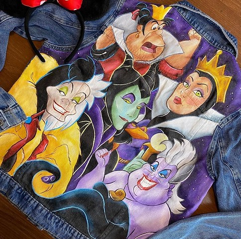 Disney bad girls ručno oslikana jakna