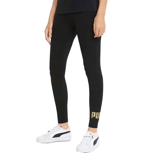 PUMA Ženske helanke Ess+ Metallic Leggings, Crne