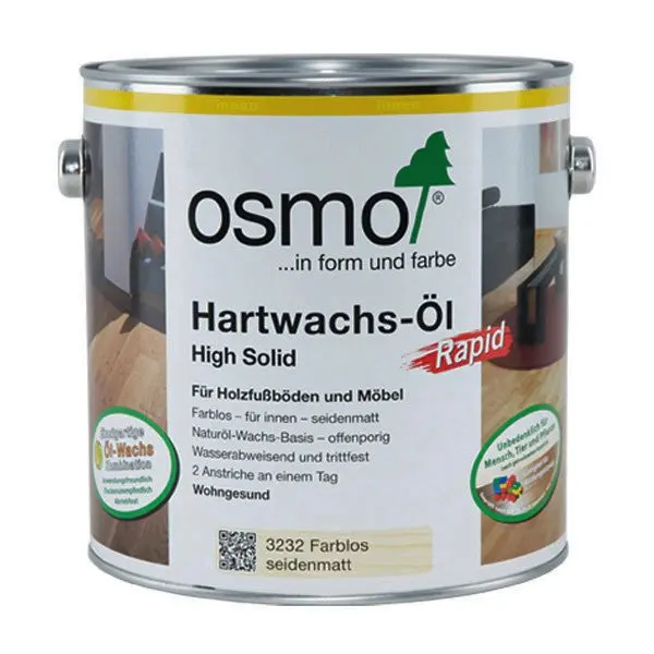 OSMO Rapid Tvrdo voštano ulje, 2.5l, Providna polumat boja, 3232