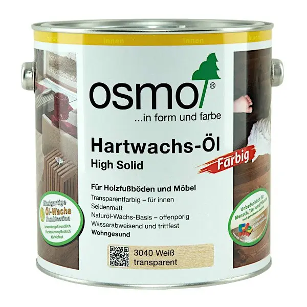 OSMO Tvrdo voštano ulje u boji, 2.5l, Bela, 3040