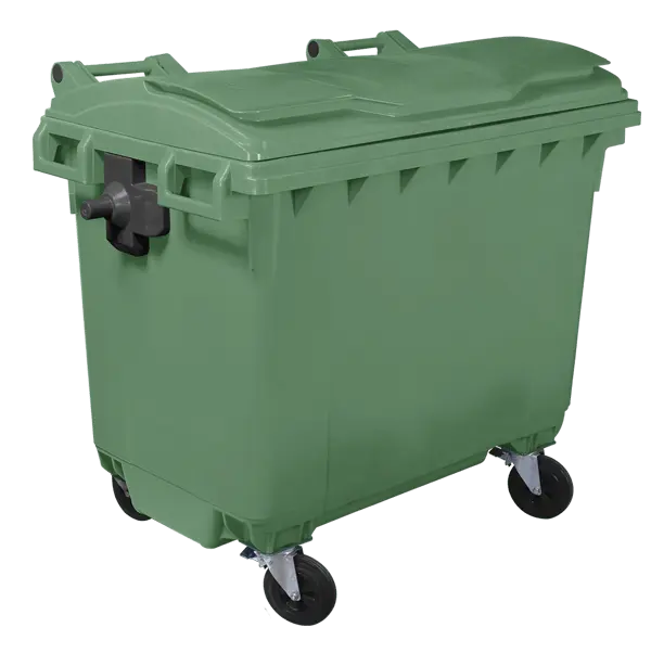 Gogić Plast Kontejner za smeće sa ravnim poklopcem, 660L, Zeleni
