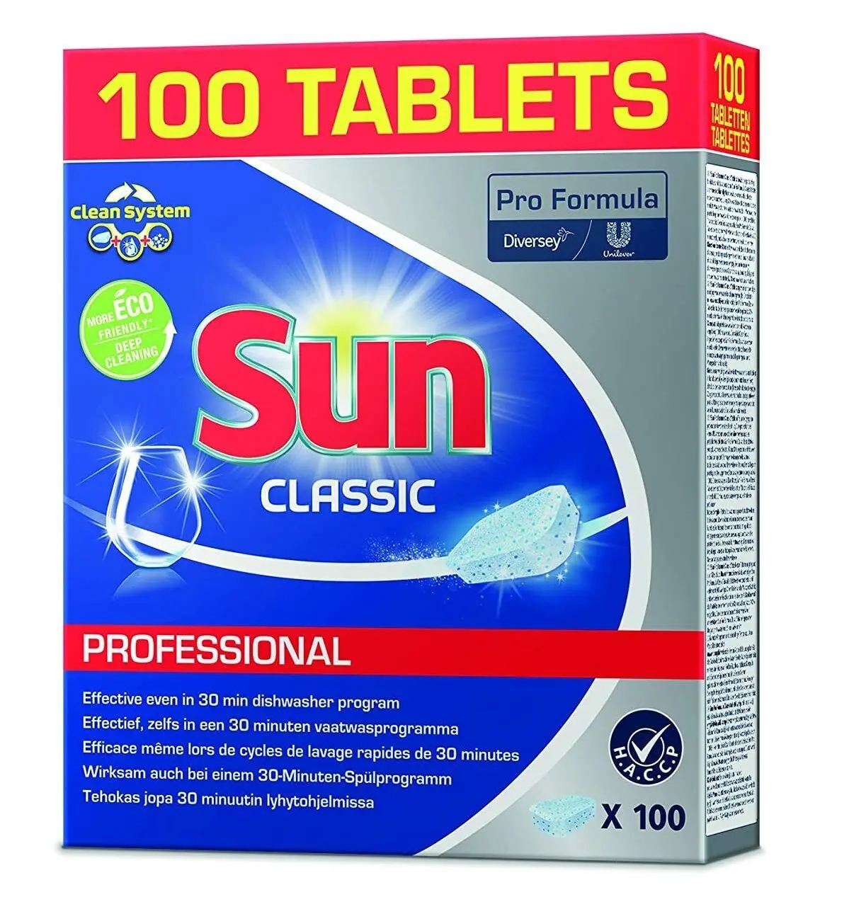 Sun Classic Tablete za mašinsko pranje posuđa, 100 komada