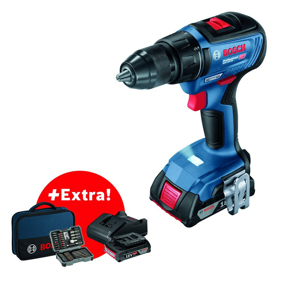 Bosch GSR 18V-50 Aku. busilica uz 43-delni set