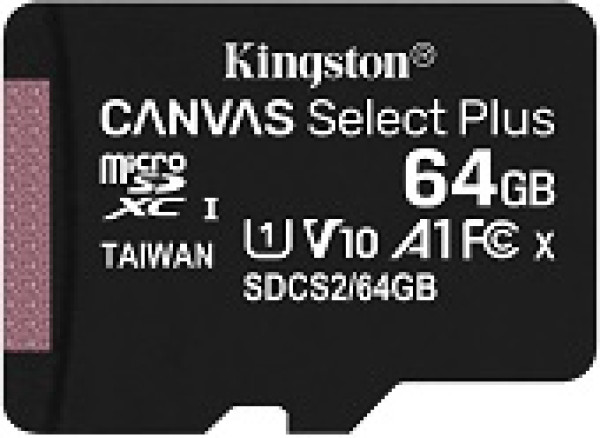 MicroSD 64GB, Canvas Select Plus, Class 10 UHS-I U1 V10 A1, Read up to 100MB/s ( SDCS2/64GBSP )