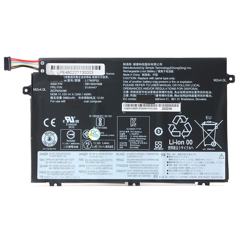 Baterija - laptop Lenovo Thinkpad E14 E15 E480 E490 E580 E590 L17C3P51 HQ2200