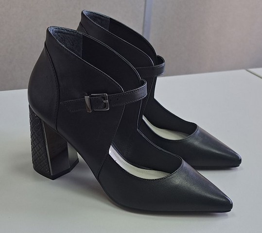 Crne kozne cipele-Novo-SNIZENO