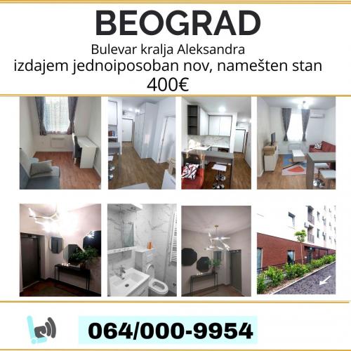 Beograd, izdajem jednoiposoban stan