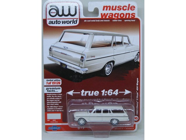 1:64 auto world chevrolet nova `63 wagon