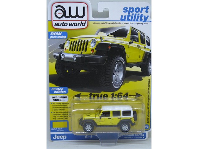 1:64 auto world jeep wrangler chief edition