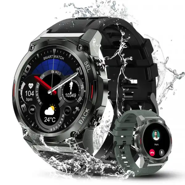 Oukitel BT50 Smart Watch Rugged Military 400mAh/Heart rate/SpO2/Blood Pressure/Accelerometer/Crni ( 150525 )