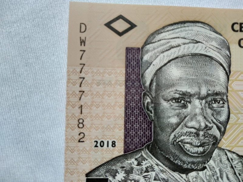 Nigerija 5 naira,2018 god.UNC,lep broj 7777,polimer