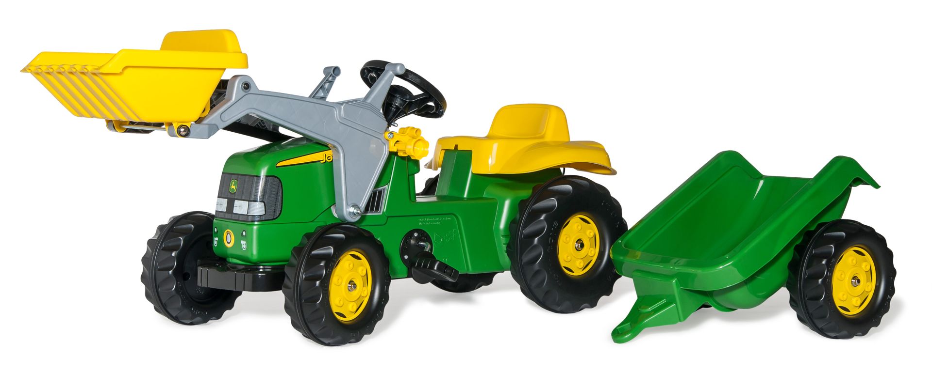 Traktor Rolly kid John Deere sa prikolicom i utovarivačem