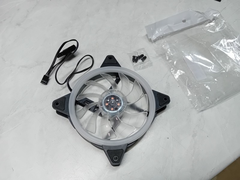 RGB Fan 12cm novo 12v na moleks i pin3