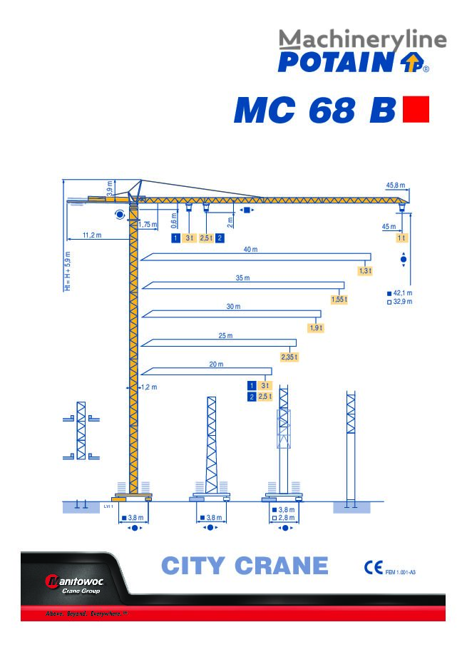 Potain MC68 toranjska dizalica