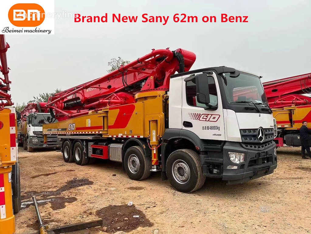 Nova Sany 62M Brand New Concrete Pump Truck na šasiji Mercedes-Benz SYM5463THBFB 620C-10A pumpa za beton