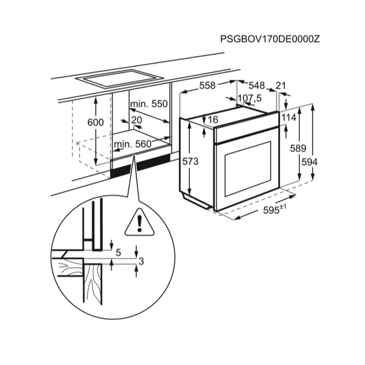 Electrolux ugradna rerna EOD6P77WZ