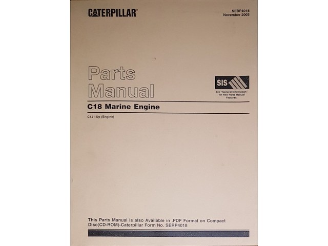 Katalog Delova Za Brodski Motor `CATERPILLAR` C18 USA