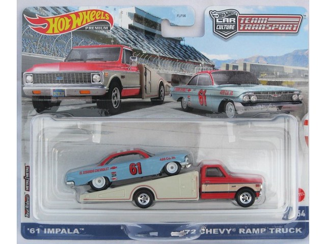 hot wheels chevrolet impala `61 &; chevrolet ramp truck