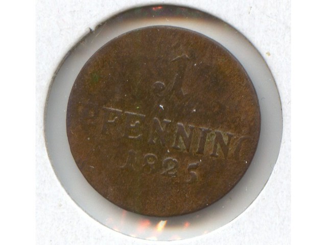 Nemacka 1 pfenning 1825 Bavaria