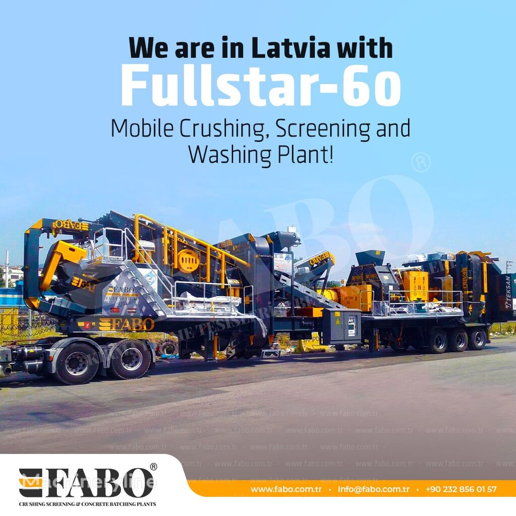 Novo FABO FULLSTAR-60 Crushing, Washing & Screening Plant mobilna postrojenje za drobljenje