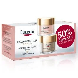 Eucerin Box Hyaluron-Filler Elasticity rose dnevna krema spf30 50ml + noćna krema 50ml