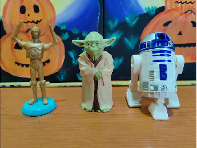 Star Wars Yoda R2D2 senzor i C3PO droidi komplet 3 fig.