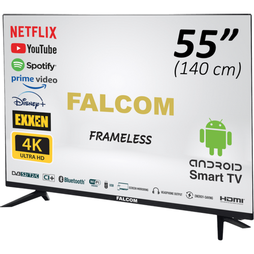 TV Falcom 55LTF022SM Smart LED TV 55inca (140cm), Ultra HD 4K, DVB- S2/T2/C tuner, H265 HEVC, 2x10W