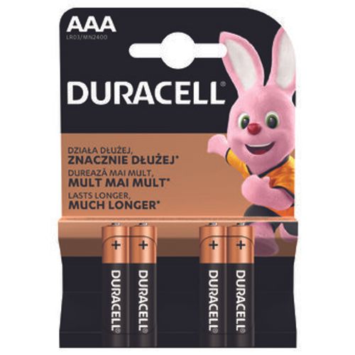 Duracell AAA PAK4 CK, 1.5V LR3 MN2400, ALKALNE baterije duralock