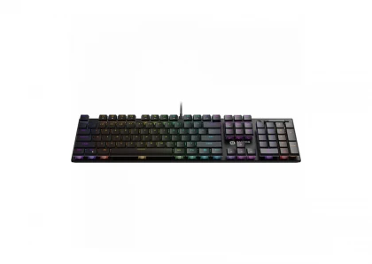 CANYON Cometstrike GK-55, 104keys Mechanical keyboard, 50million times life, GTMX red switch, RGB backlight, 18 modes, 1.8m PVC cable, metal material + ABS, US layout, size: 436*126*26.6mm, weight...