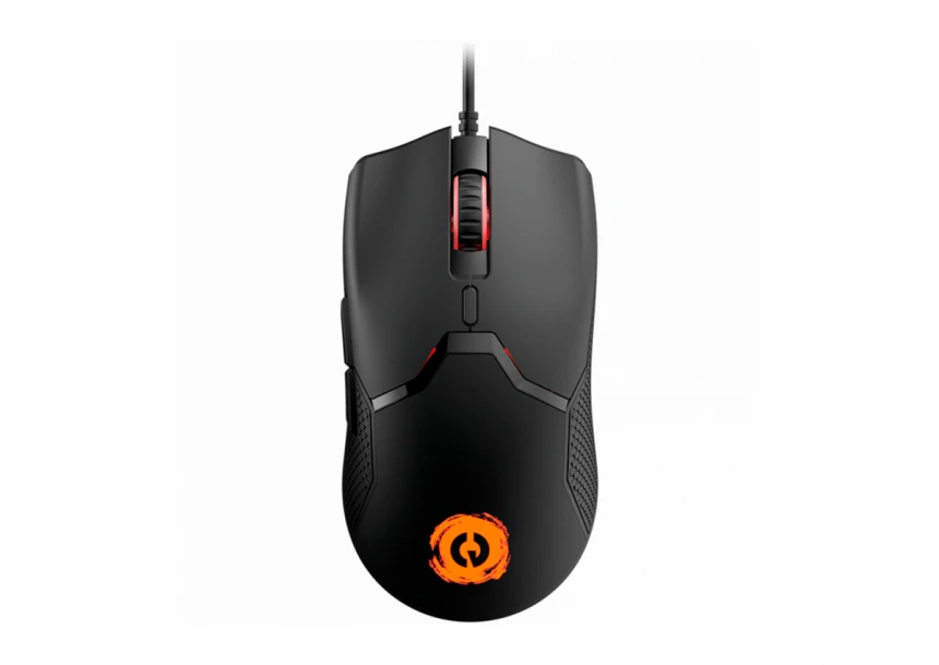 CANYON Carver GM-116,  6keys Gaming wired mouse, A603EP sensor, DPI up to 3600, rubber coating on panel, Huano 1million switch, 1.65M PVC cable, ABS material. size: 130*69*38mm, weight: 105g, Black
