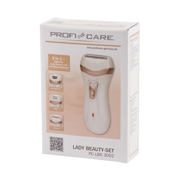 PROFI CARE Set za negu 3 u 1 epilator, brijač i turpija za pete