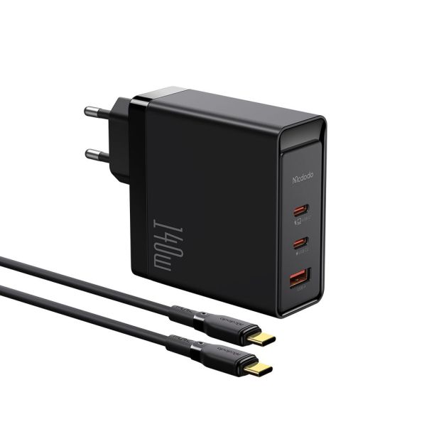 MCDODO Kućni Punjač CH-2913 SET 140W PRO, DUAL TIP-C+USB-A + Kabal 240W TIP-C na C, 2m