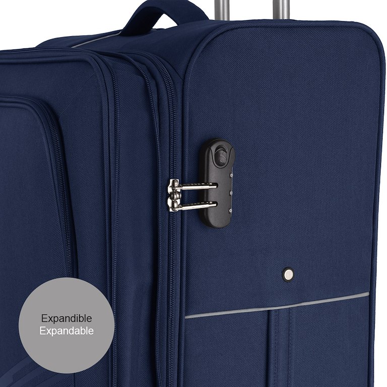 Kofer veliki 47x77x32 cm polyester 112,7l-3,7 kg Lisboa tamno plava